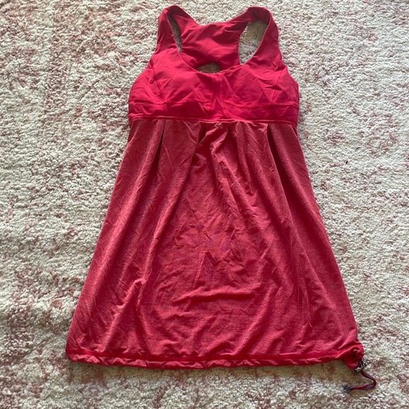 lululemon athletica | Tops | Red Lululemon Tank Top With Build In Bra ...